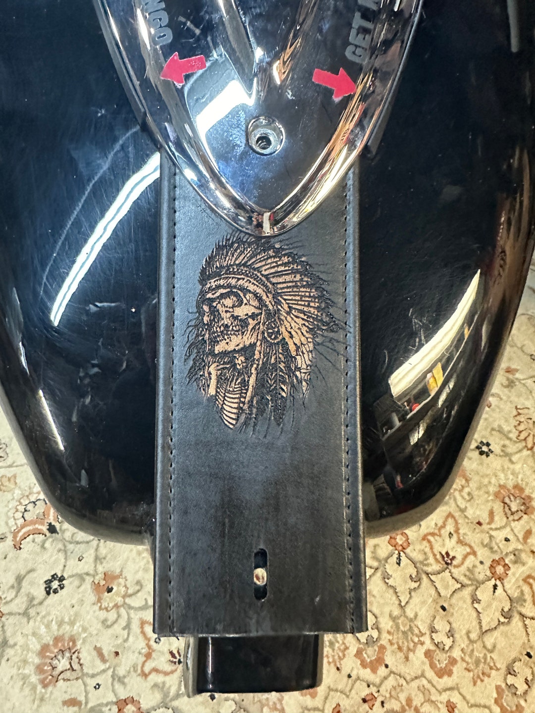 Wicked Leather Indian Chief Touring Motorcycle Gas Tank Bib Warrior ...
