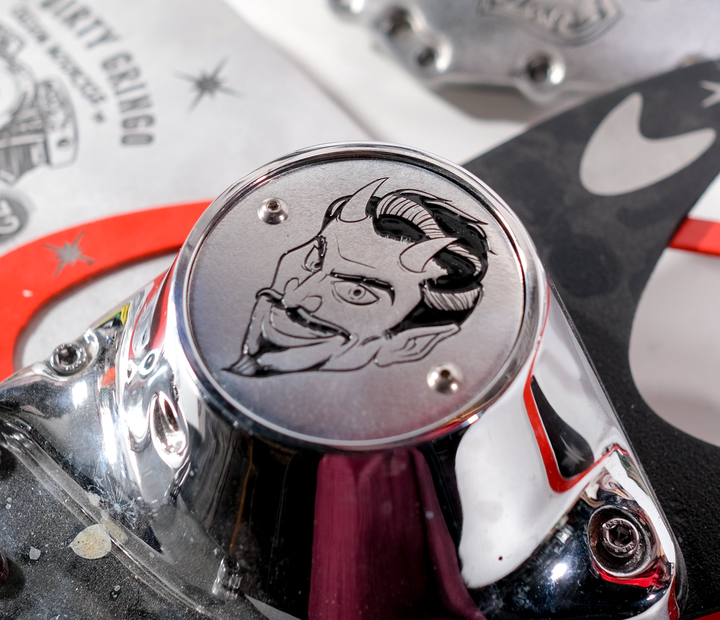 Retro Devil Shovelhead Evo Metal Points Timing Timer Cover for Harley ...