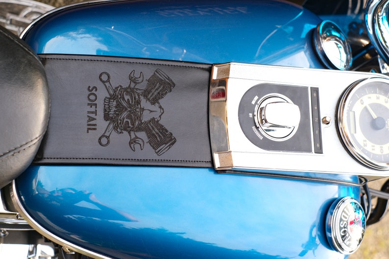 Harley Davidson Leather Fuel Gas Tank Panel Bib Skull Retro - Etsy