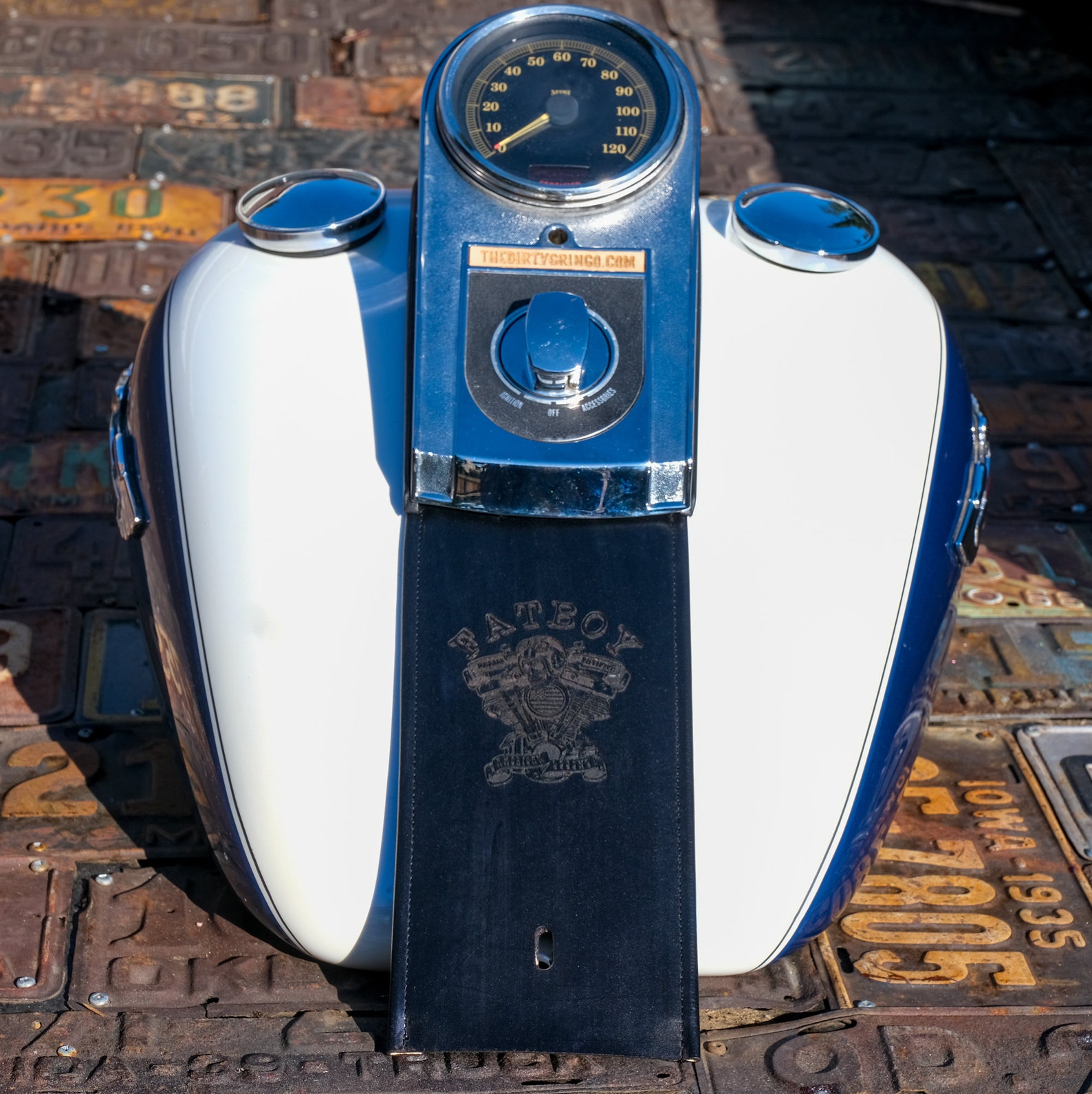 Harley Davidson Leather Fuel Gas Tank Panel Bib Fat Boy - Etsy