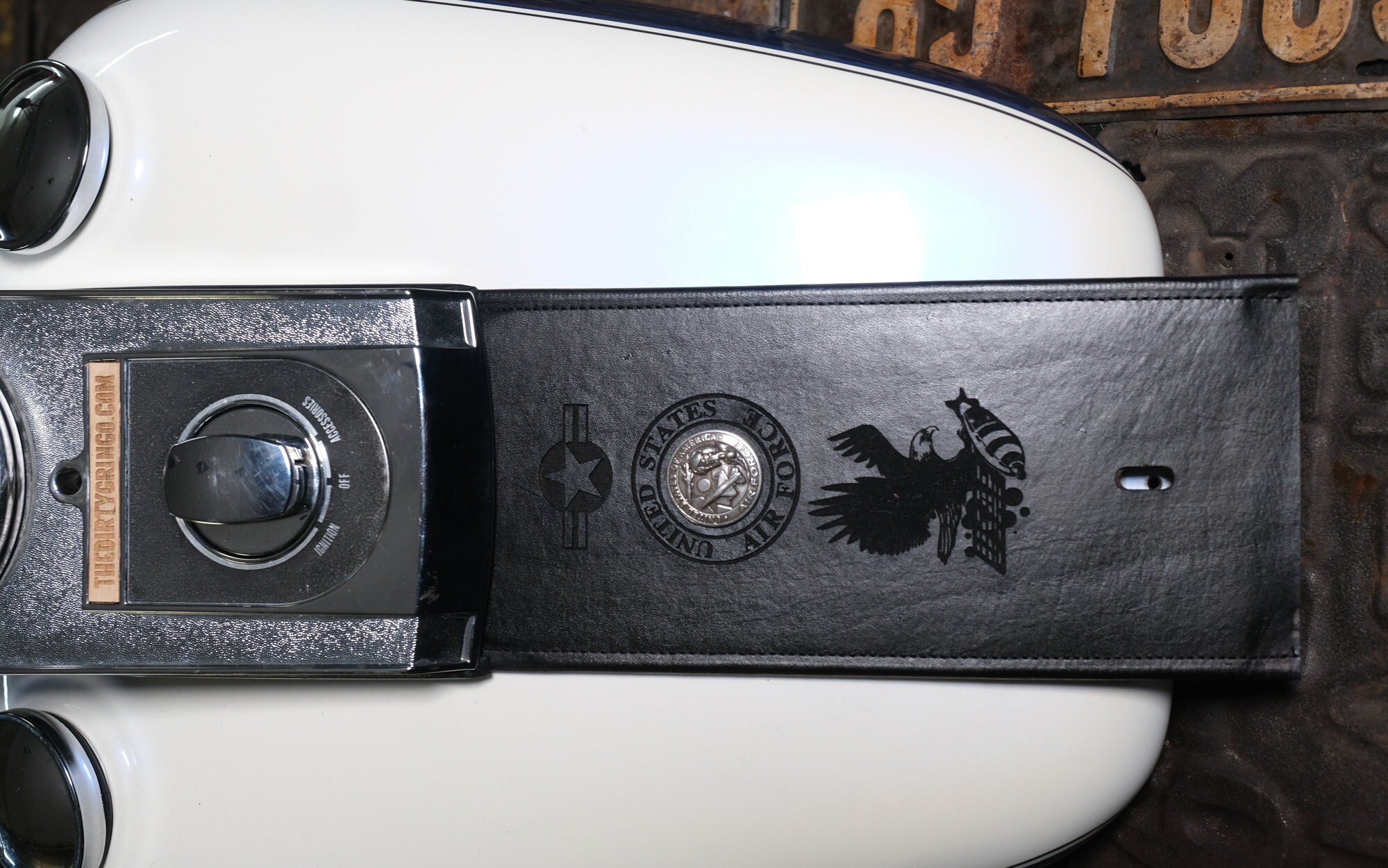 Harley Davidson Leather Tank Bib Panel Concho USAF US Air | Etsy Ireland