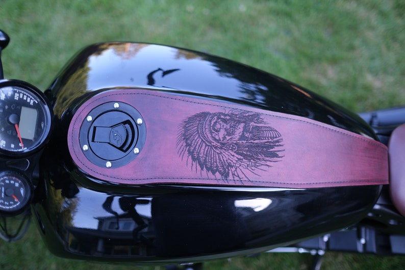 Wicked Indian Warrior Custom Real Engraved Leather Indian Scout Bobber ...