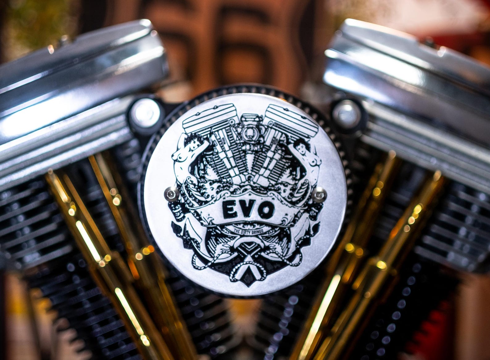 Evo Evolution Engraved Art Deco Flash Tattoo Air Filter Air Cleaner ...