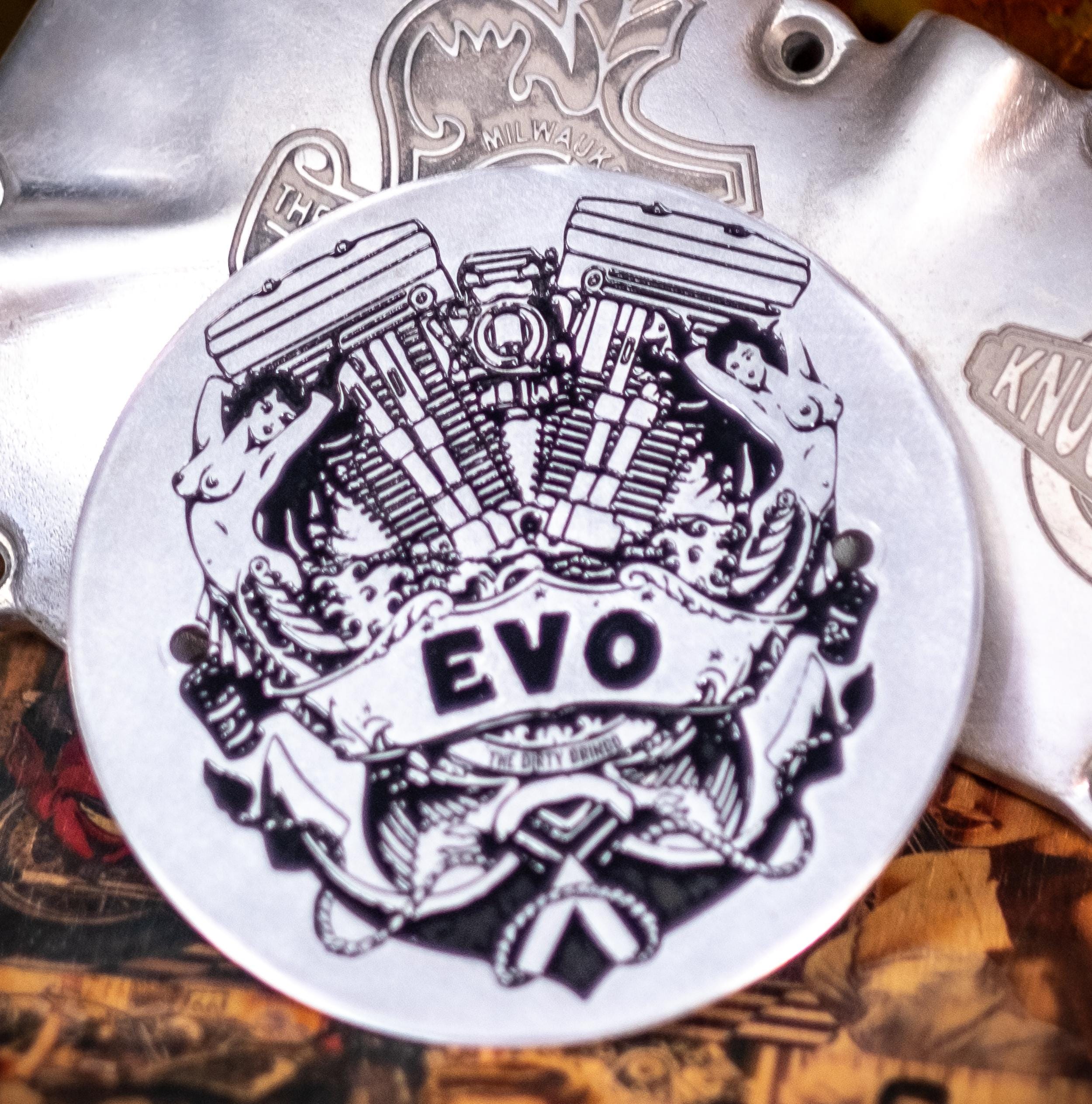 Evo Evolution Engraved Art Deco Flash Tattoo Air Filter Air Cleaner ...