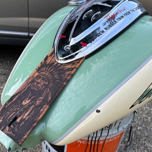 Custom Leather Indian Chief Touring Motorcycle Gas Tank Bib Warrior ...