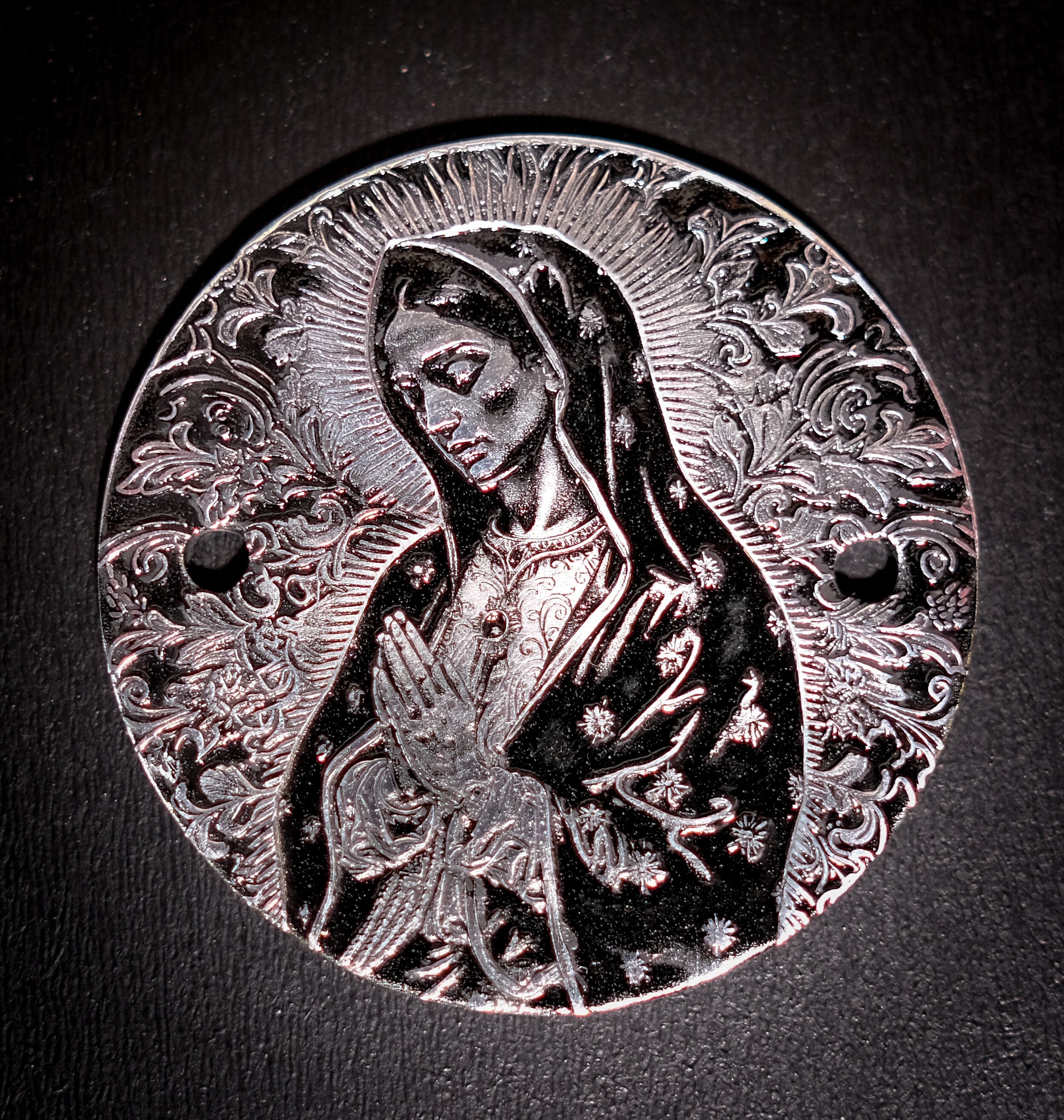 Holy Mother Virgin Mary Old School Custom Cool Engraved Timing Points ...