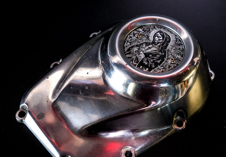 Holy Mother Virgin Mary Old School Custom Cool Engraved Timing Points ...