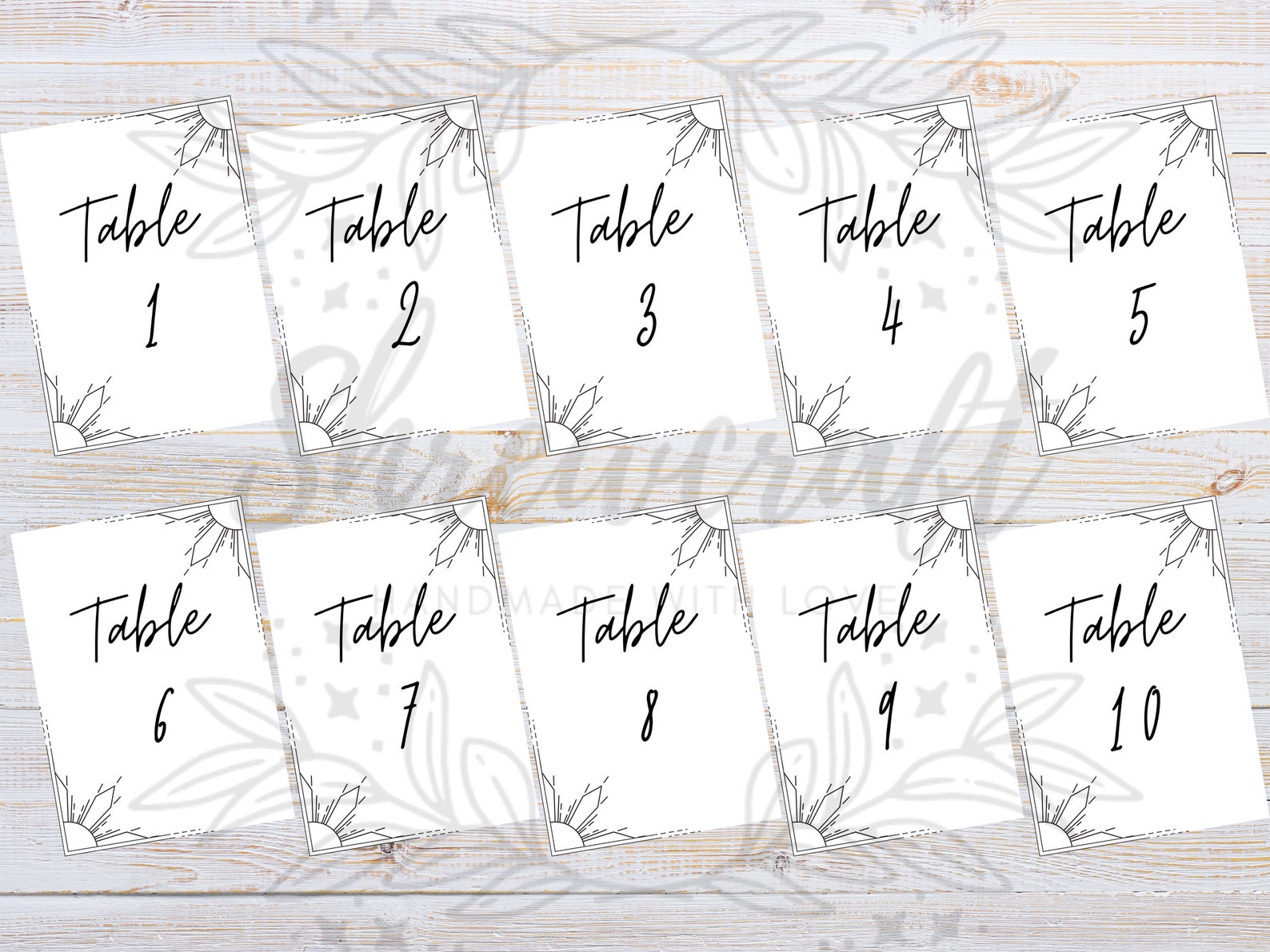 Art Deco Wedding Table Numbers Printable, Table Numbers Printable ...