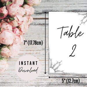 Art Deco Wedding Table Numbers Printable, Table Numbers Printable ...