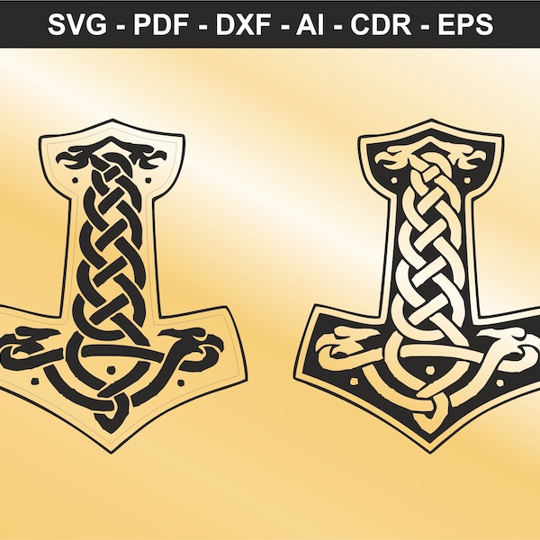 Mjolnir Svg - Etsy