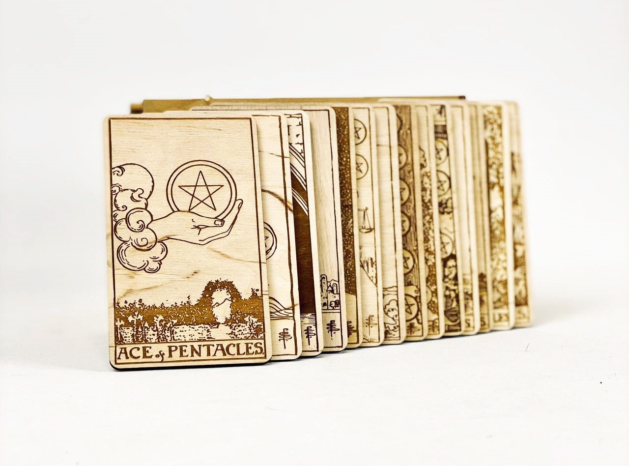 Wooden Tarot Cards Custom Engraved Tarot Fortune Telling - Etsy
