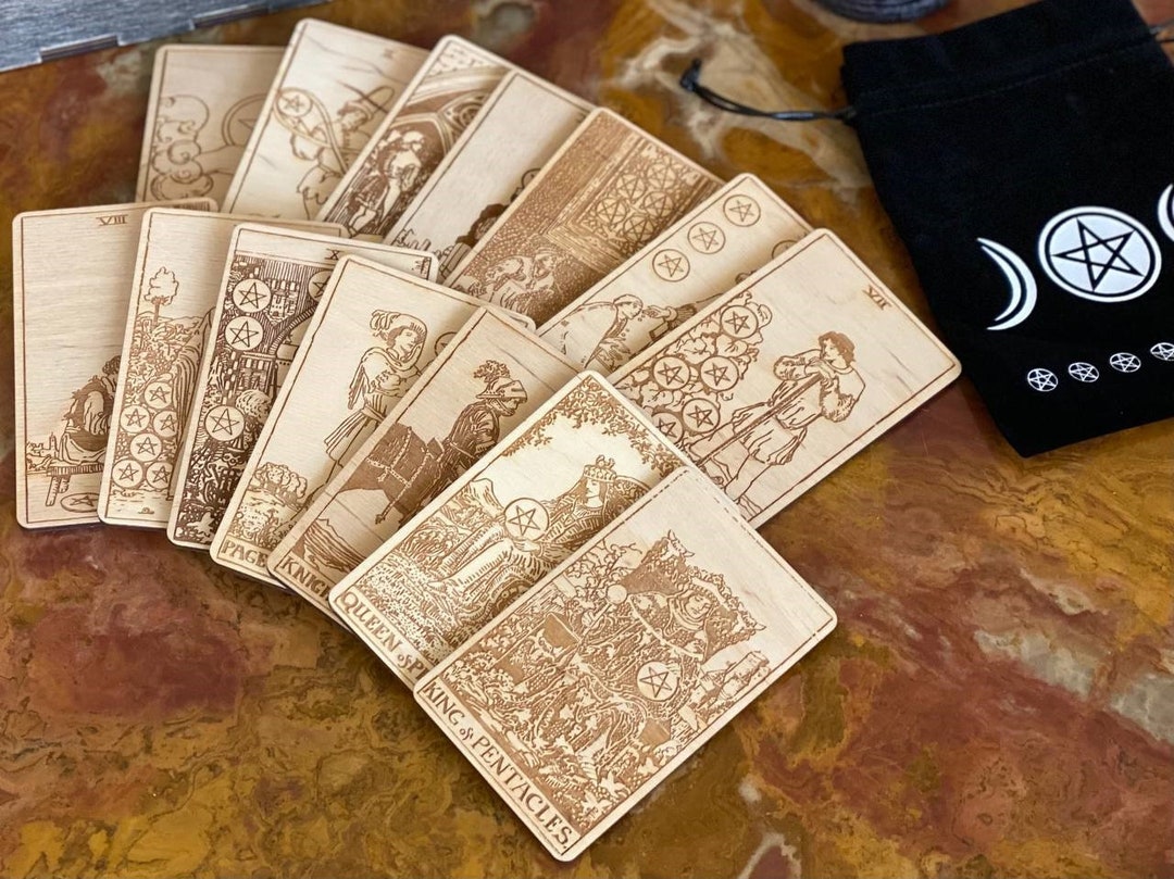 Wooden Tarot Cards Custom Engraved Tarot Fortune Telling - Etsy