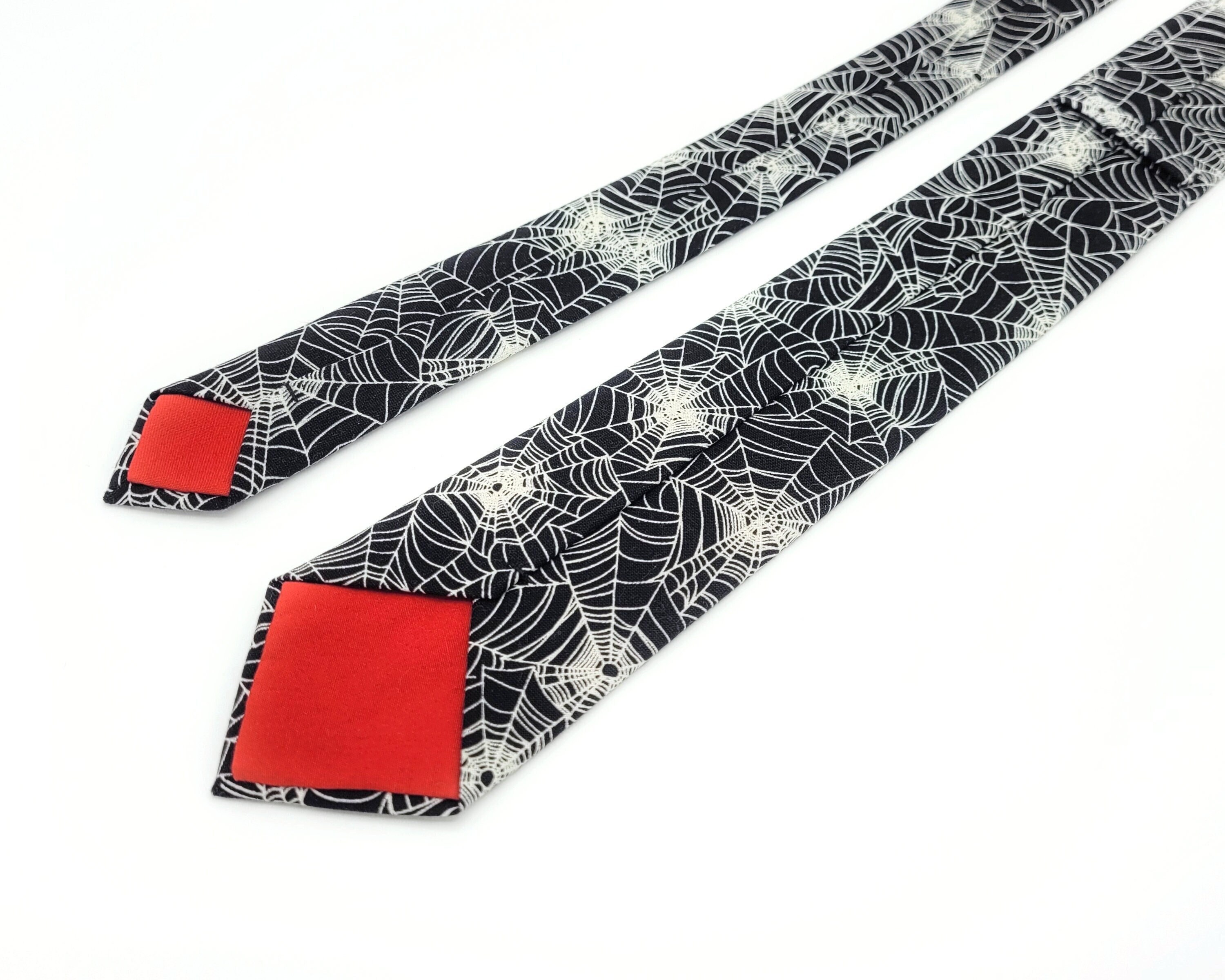Glow in the Dark Spider Web Tie Black and White Halloween - Etsy