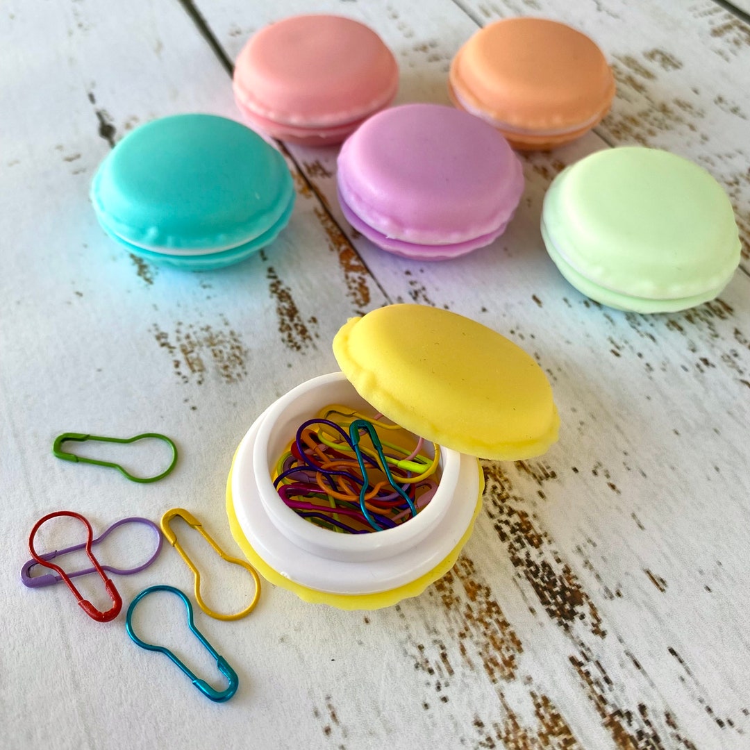 Macaron Stitch Marker Storage Pot, Includes 20 Light Bulb Stitch ...