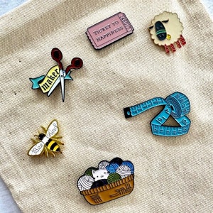 Craft Theme Enamel Pins/badge Several Designs to Select From. Pin ...