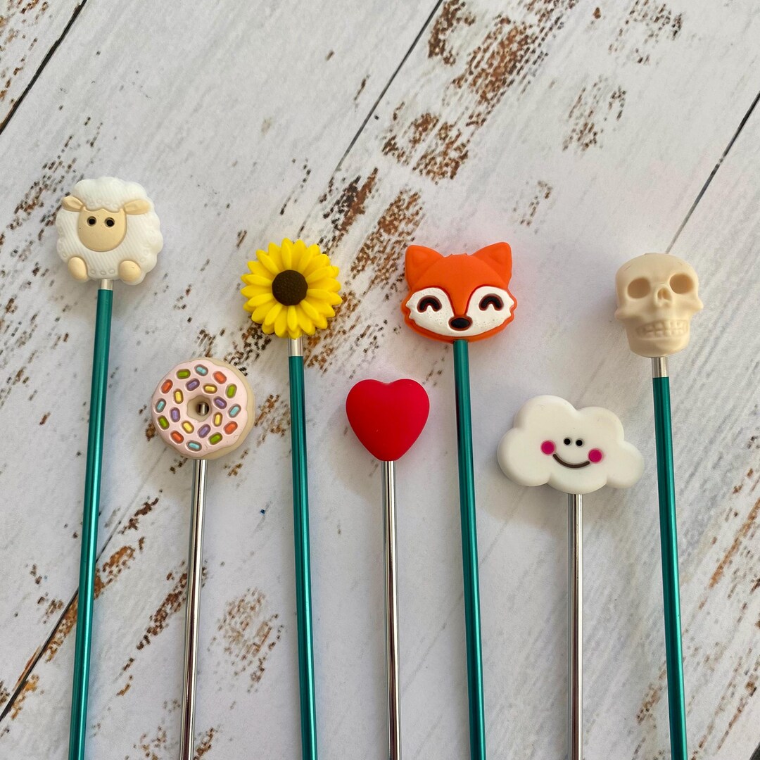 Silicone Needle Stoppers/stitch Holders Workable for Knitting Needles 2 ...