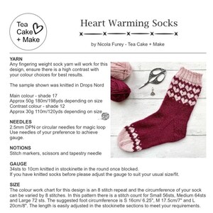 Heart Warming Socks - PDF Knitting Pattern - Digital Download. Sock ...