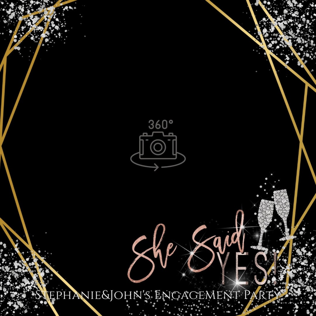 Wedding Engagement Overlay 360 Photo Booth Overlay Birthday Filter Bday ...
