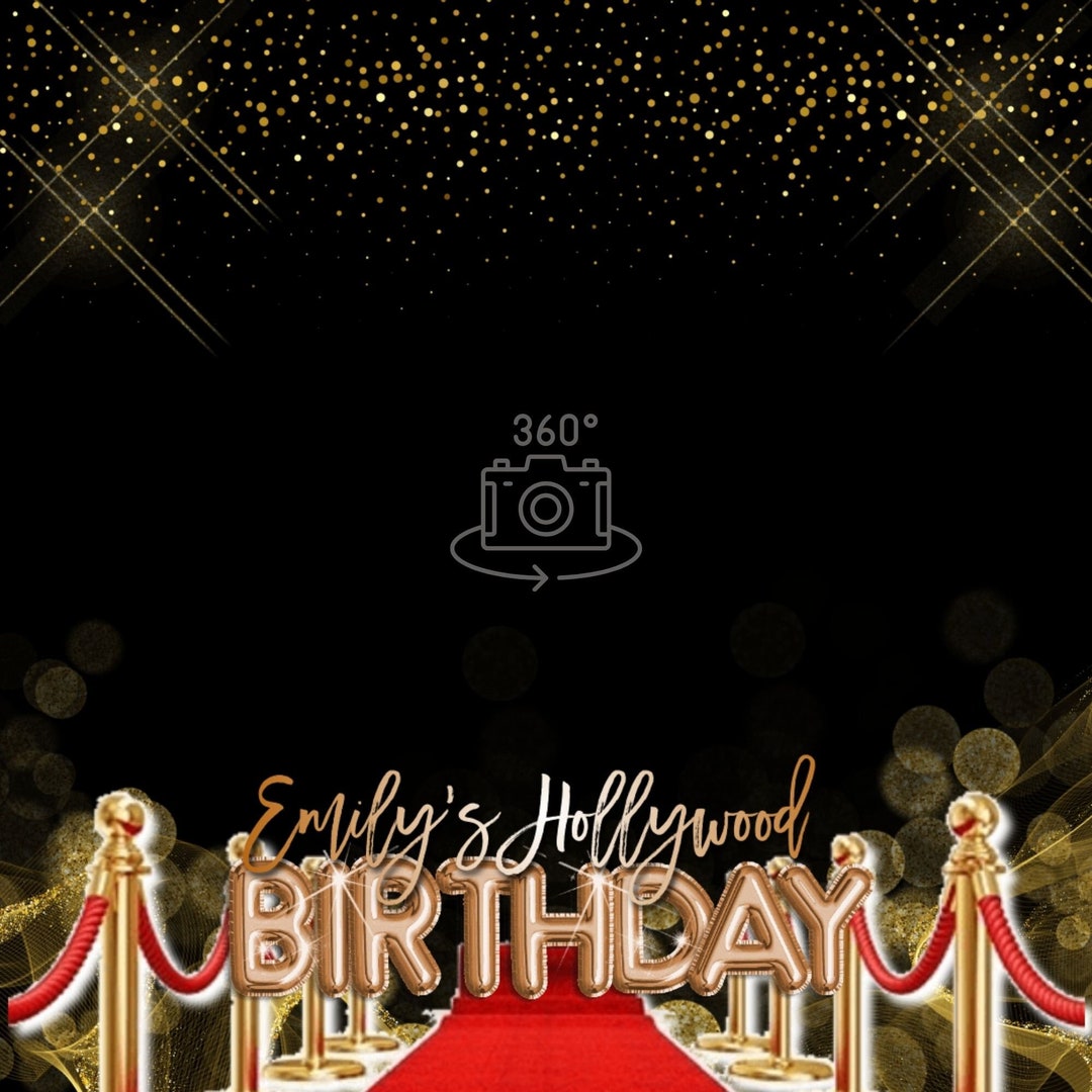 Birthday Red Carpet 360 Photo Booth Overlay Birthday Filter Bday Photo ...