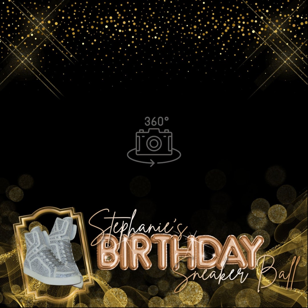 Birthday Sneaker Ball Overlay 360 Photo Booth Overlay Birthday Filter ...