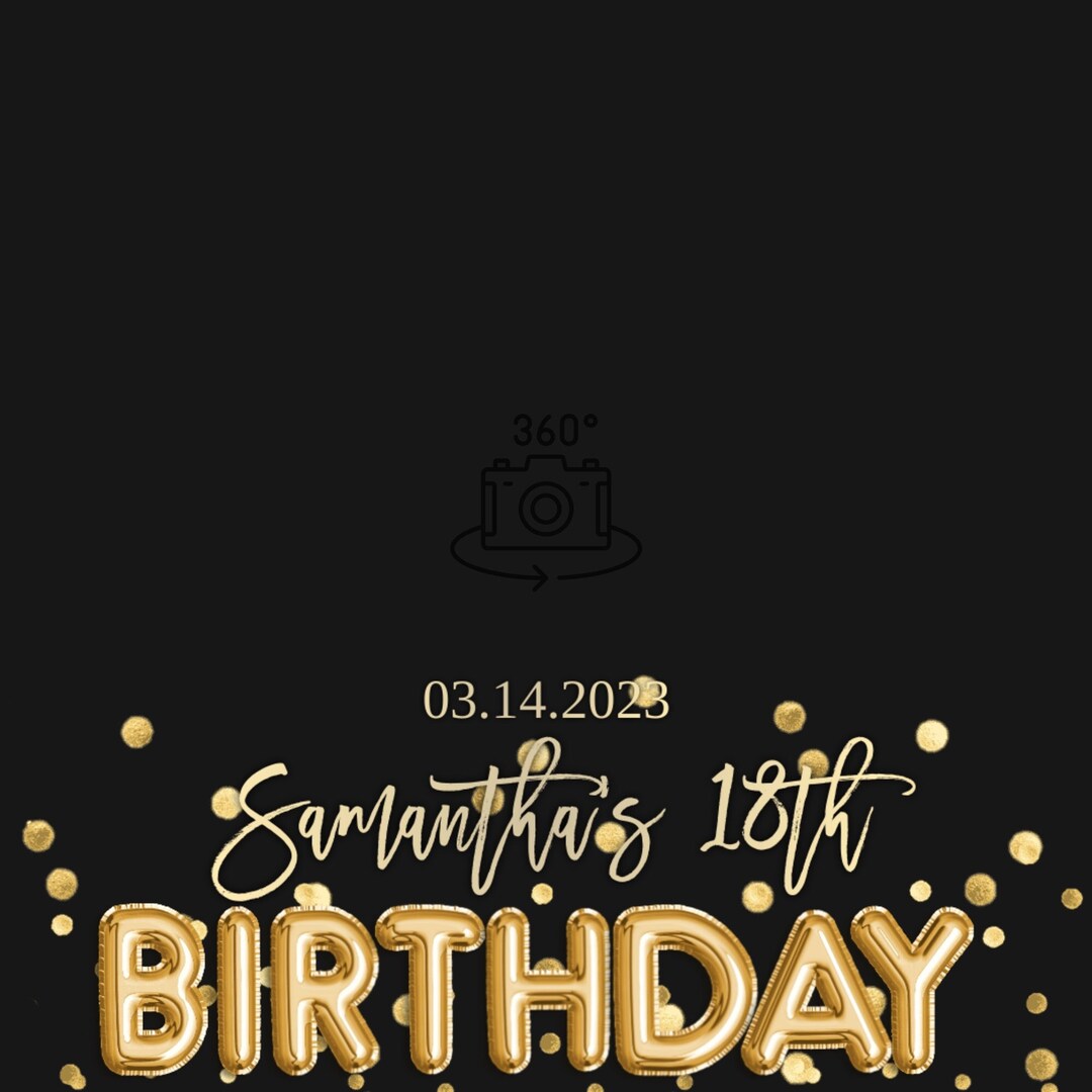 Birthday 360 Video Photo Booth Overlay Touchpix Overlay Bday Photo ...