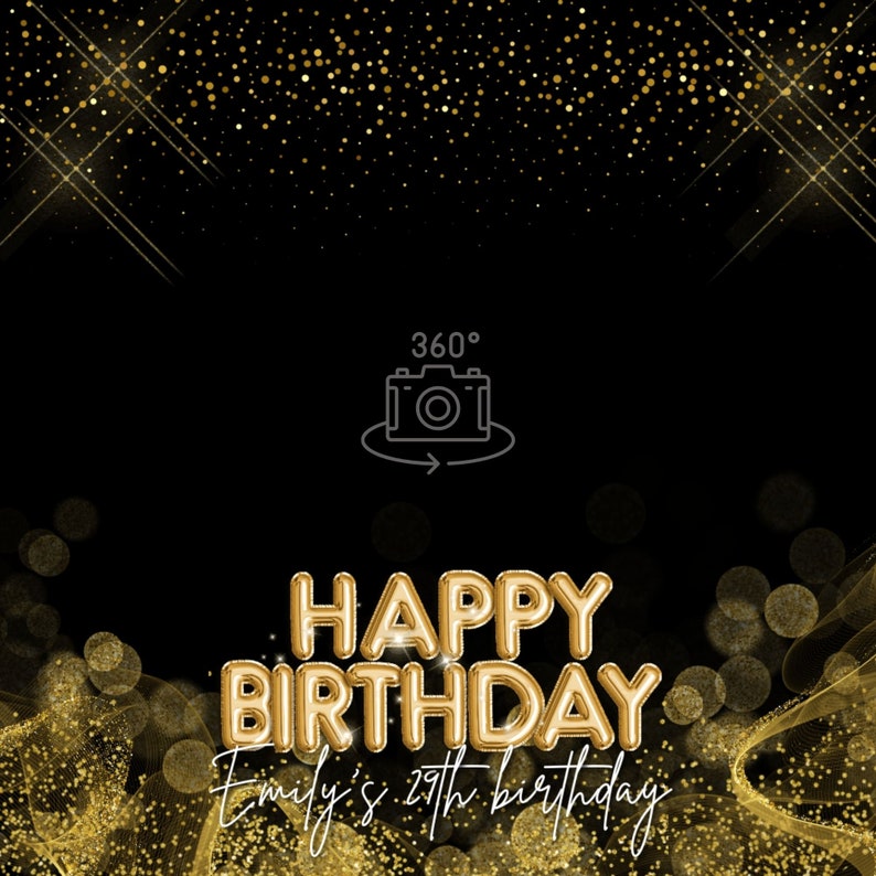 Birthday Party 360 Video Photo Booth Overlay Birthday Filter Bday Photo ...