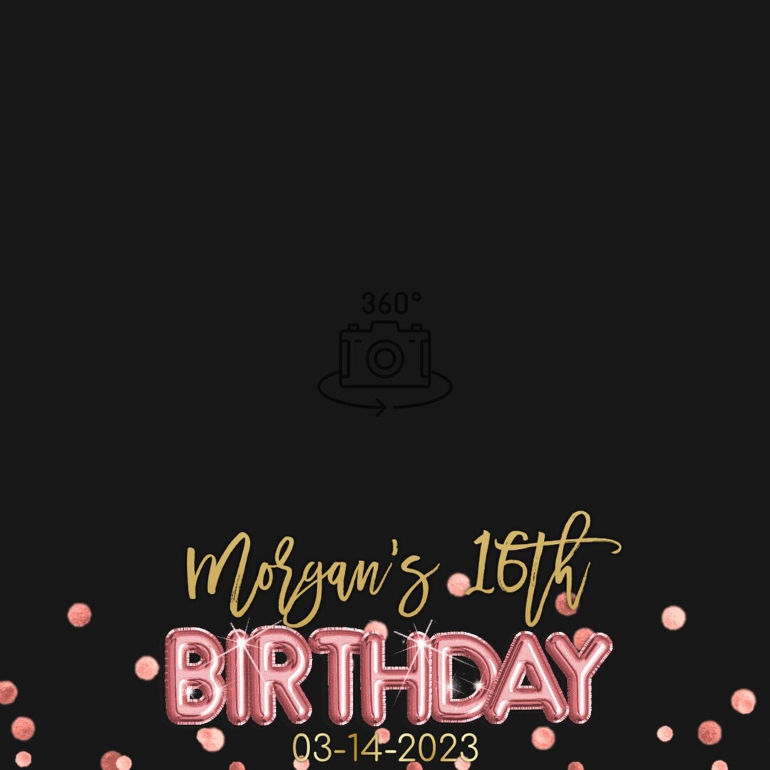 Birthday 360 Video Photo Booth Overlay Touchpix Overlay Bday Photo ...