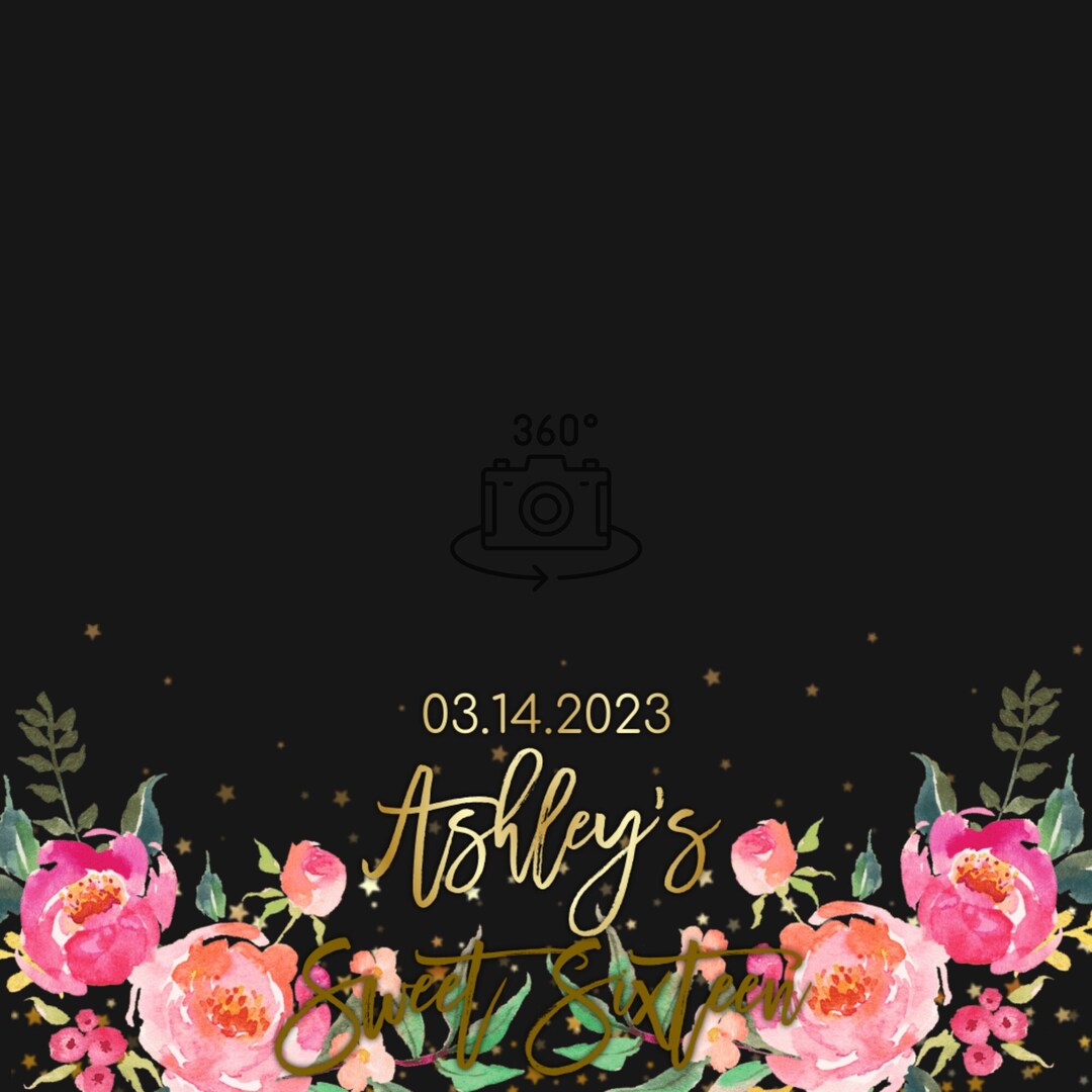 Birthday 360 Video Photo Booth Overlay Touchpix Overlay Bday Photo ...