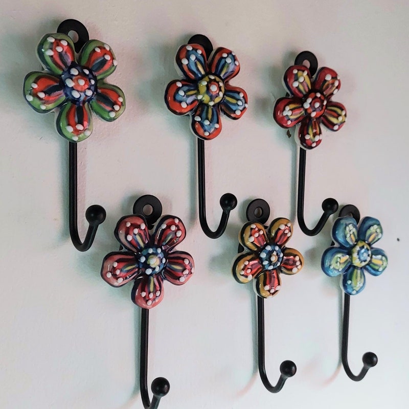 Colorful Wall Hooks - Etsy