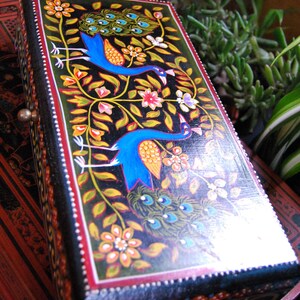 Hand Painted Wooden Jewellery Box, Indian Trinket Box, Hand Painted ...