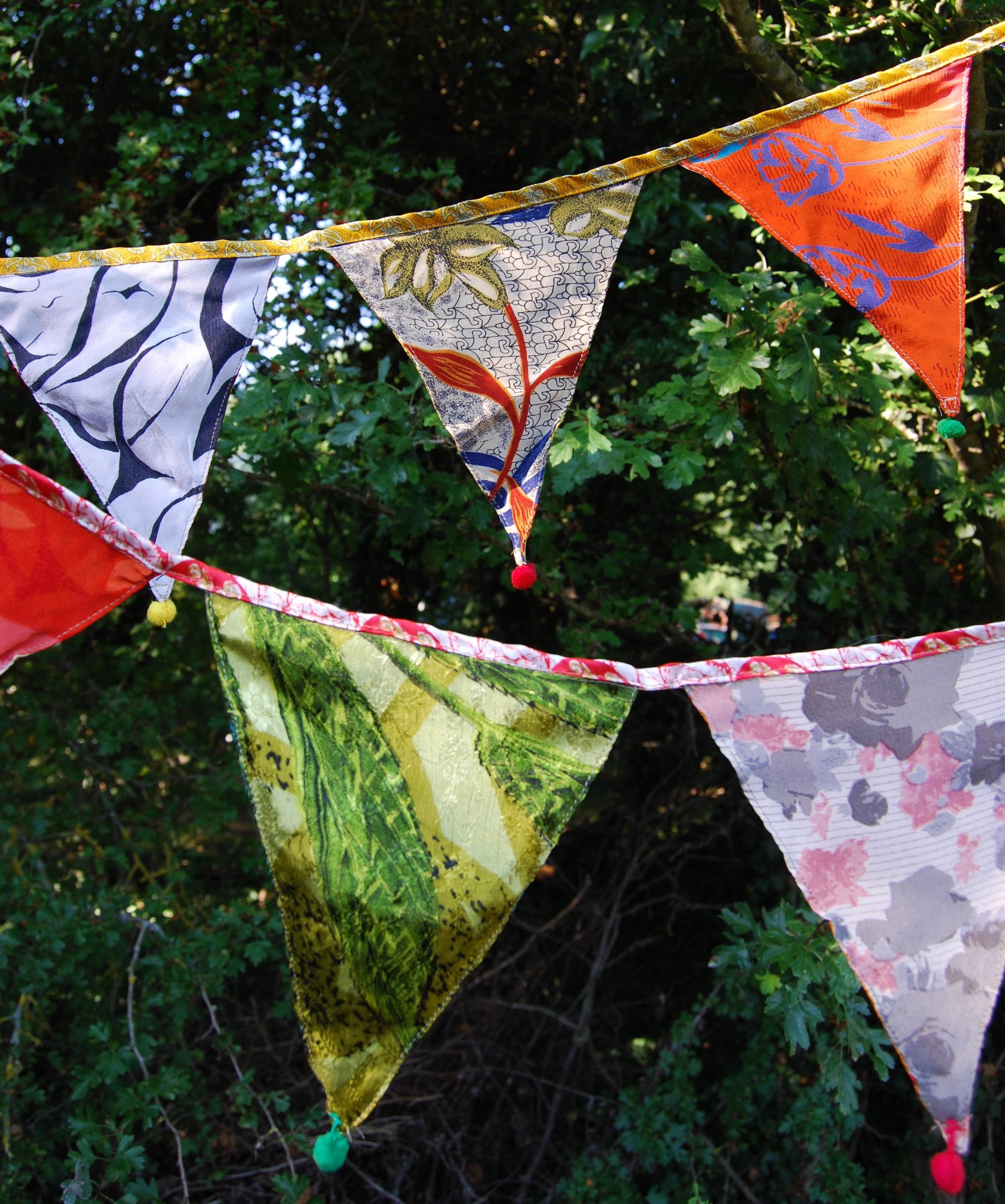 Sari Bunting 2 Metres, Recycled Bunting Handmade From Sari Offcuts ...