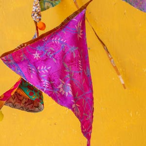 Sari Bunting 2 Metres, Recycled Bunting Handmade From Sari Offcuts ...