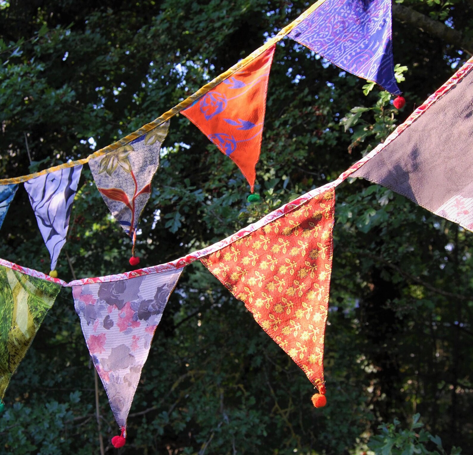 Sari Bunting 2 Metres, Recycled Bunting Handmade From Sari Offcuts ...