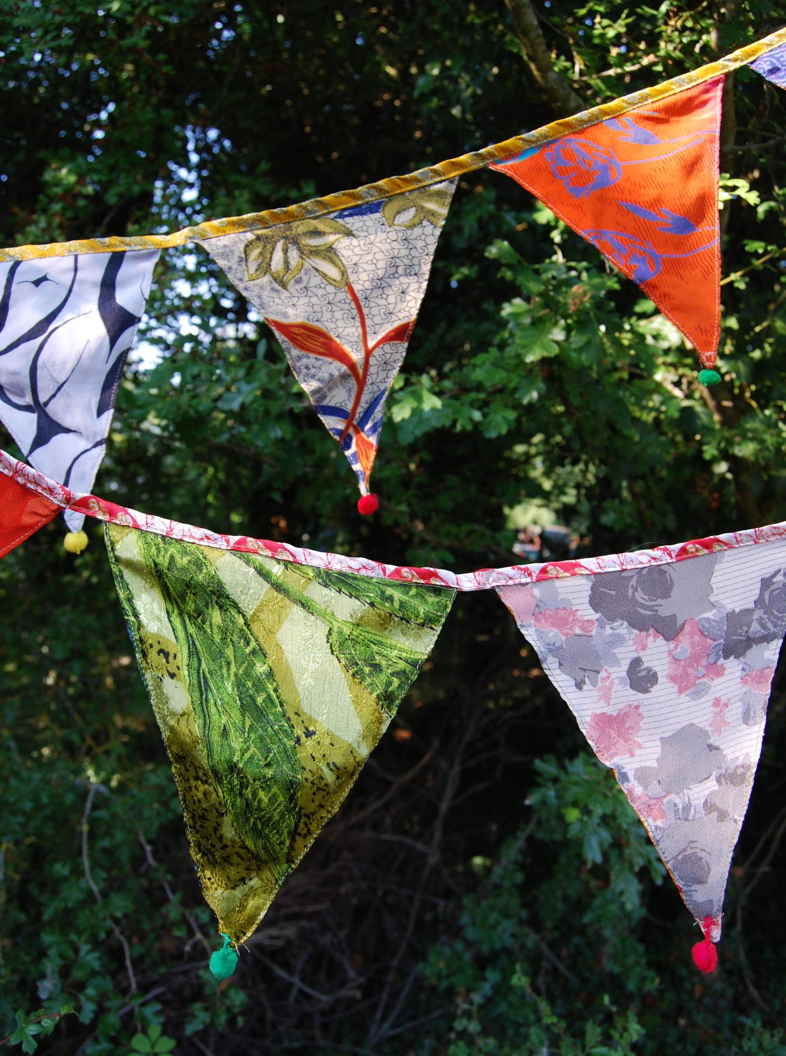 Sari Bunting 2 Metres, Recycled Bunting Handmade From Sari Offcuts ...