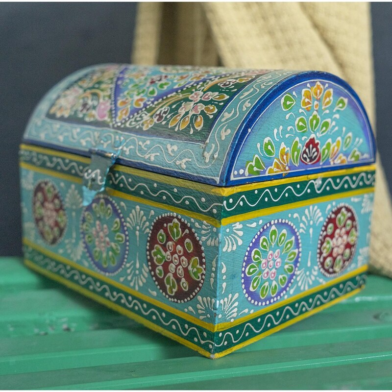 Painted Wooden Box - Etsy