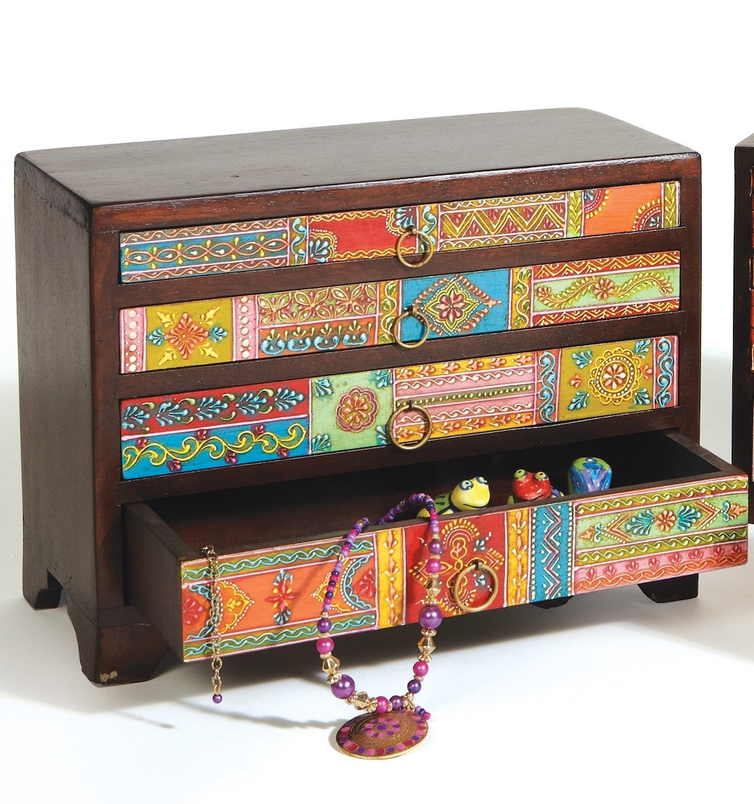 Hand Painted Wooden Four-drawer Mini Chest, Small Chest of Drawers ...