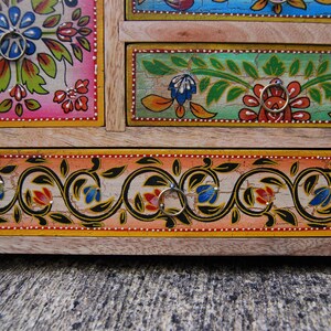 Floral Hand Painted Wooden Four-drawer Mini Chest, Small Chest of ...