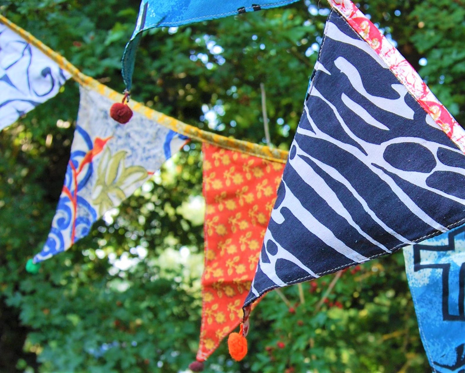 Sari Bunting 2 Metres, Recycled Bunting Handmade From Sari Offcuts ...