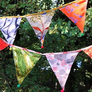 Sari Bunting 2 Metres, Recycled Bunting Handmade From Sari Offcuts ...