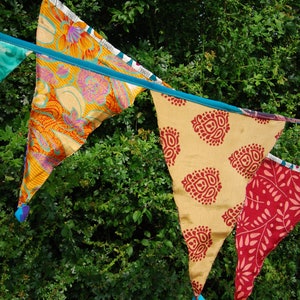 Very Long Bunting 7 Metres Sari Bunting With Pompoms - Etsy