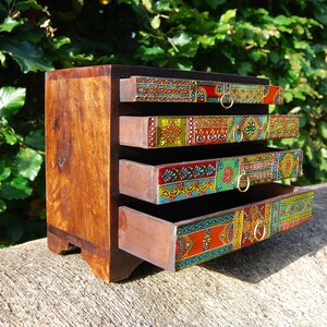 Hand Painted Wooden Four-drawer Mini Chest, Small Chest of Drawers ...
