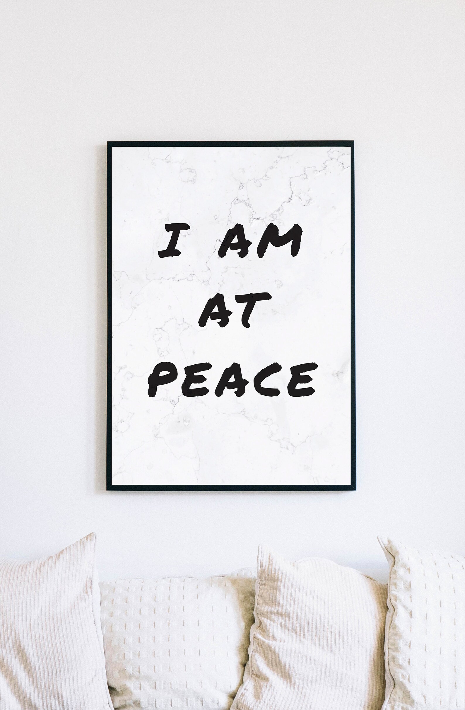 I Am At Peace Positive Affirmation Quote Daily Note to | Etsy