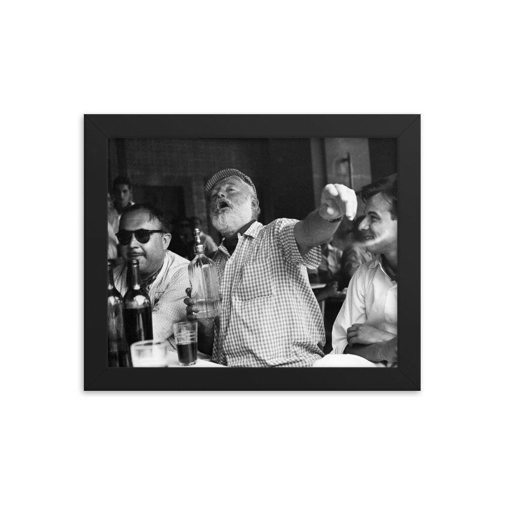 Framed Iconic Hemingway Print Wall Art Ernest Hemingway Key - Etsy Canada