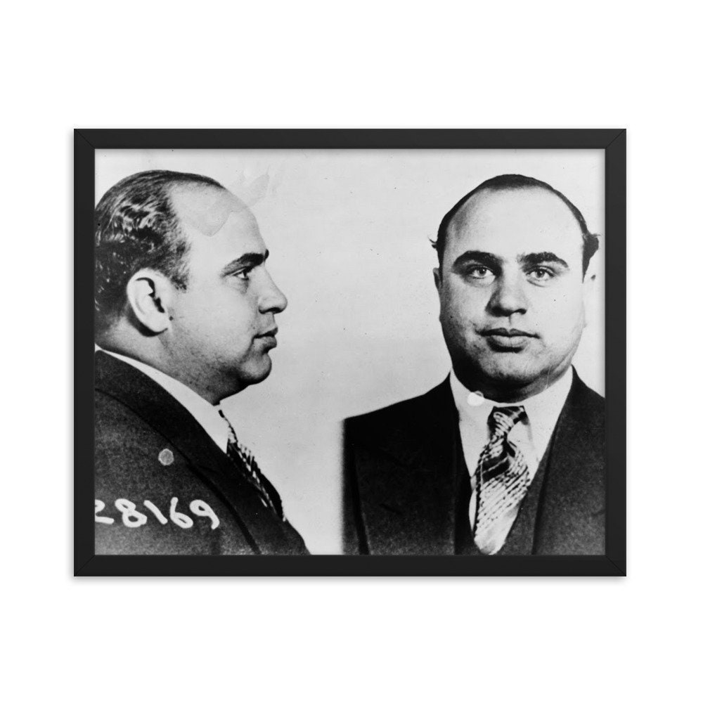 Al Capone Mugshot Framed Gangsters Dillinger Public Enemy - Etsy France
