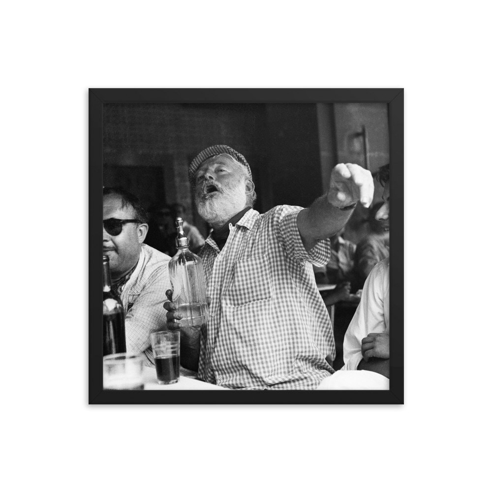 Framed Iconic Hemingway Print Wall Art Ernest Hemingway Key | Etsy Canada