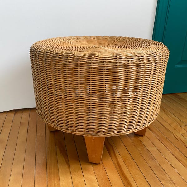 Rattan Footstool - Etsy
