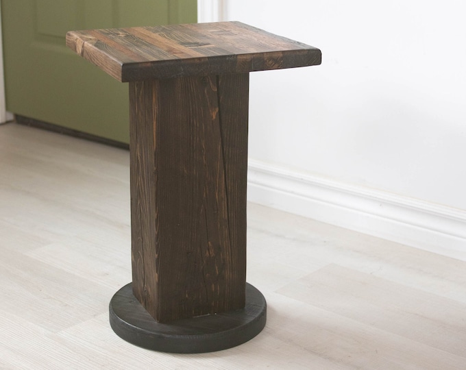 Pedestal Wood Block Risers, Reclaimed Wood Riser, Farmhouse Decor ...