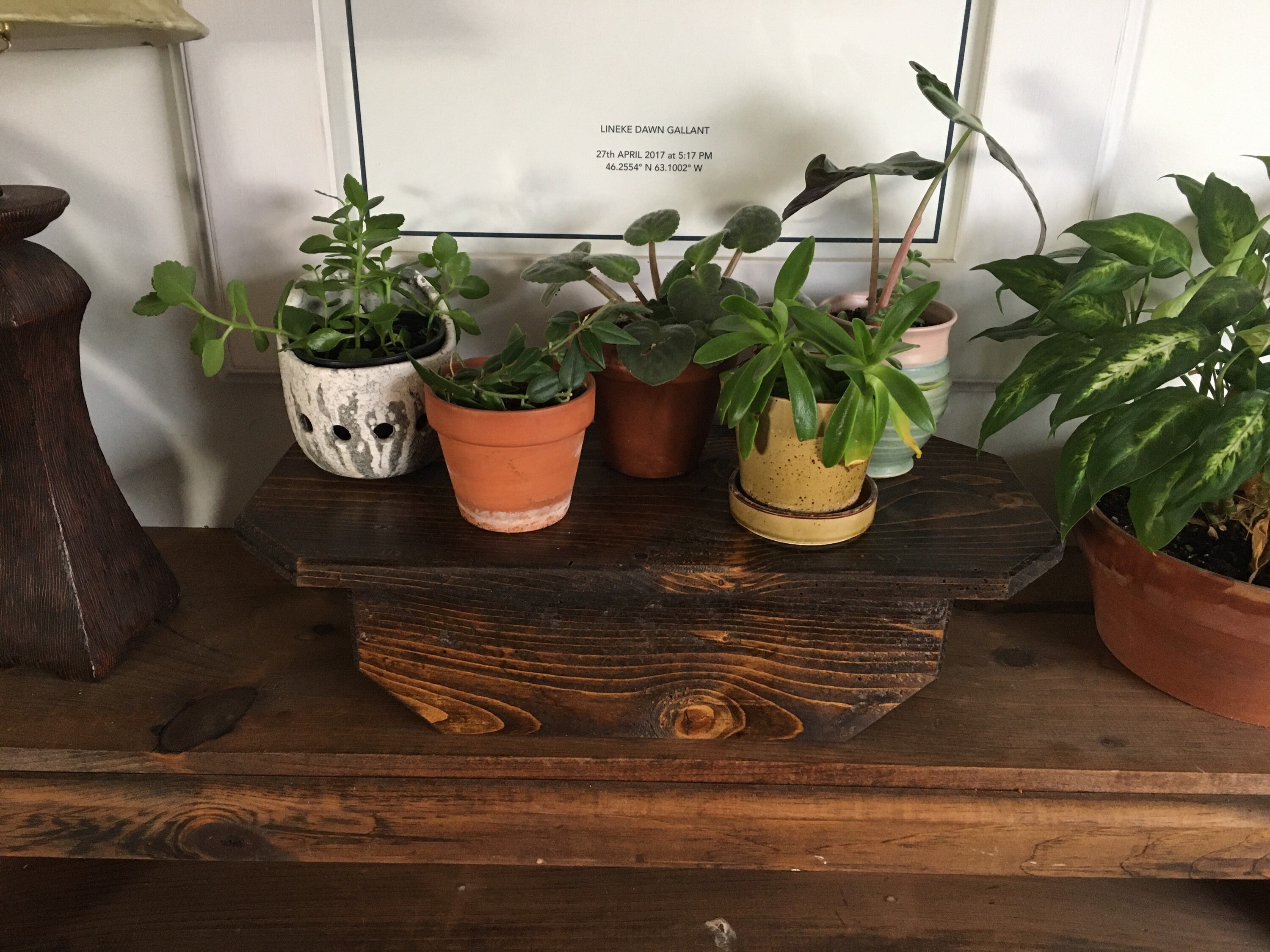 Rustic Side-table Plant Stand. Handmade Reclaimed Wooden Plant | Etsy