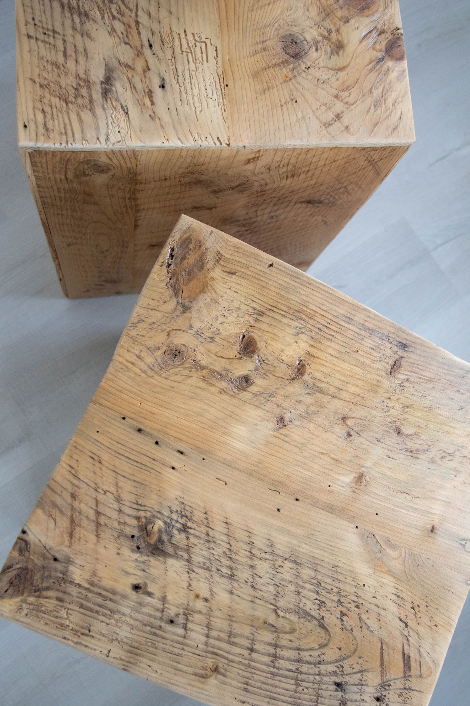 Barnwood Box Nightstand. Large Box Side Table Made From - Etsy