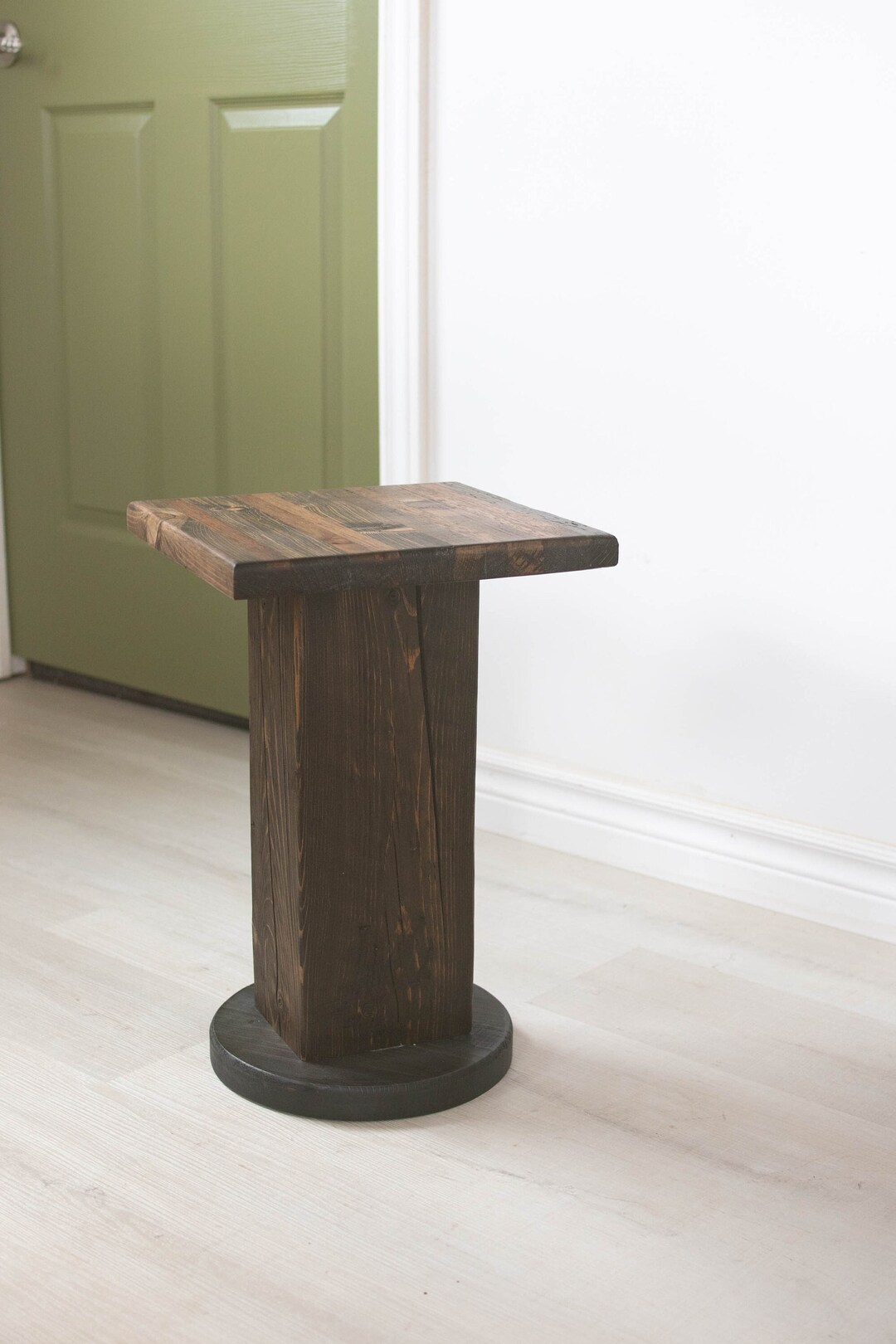 Reclaimed Timber Beam Pedestal Stand: Rustic Plant Sculpture Display - Etsy